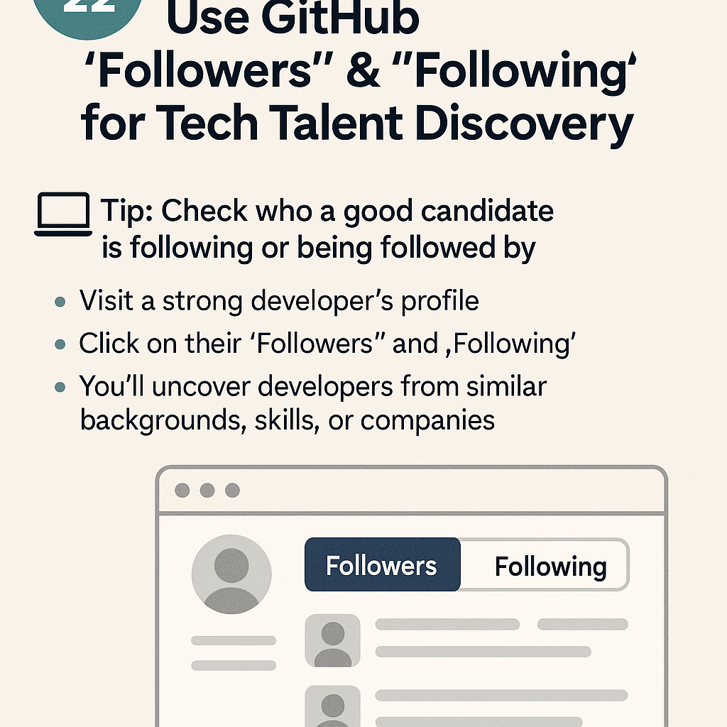 #SourcingTip -#Day22 Use #Github “Followers” & “Following for Tech Talent. – SourcingSpider
