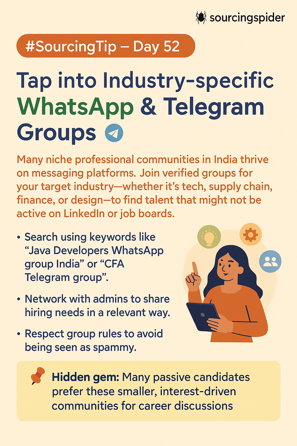 🎯 #SourcingTip – Day 52 Tap into Industry Specific WhatsApp & Telegram Groups – SourcingSpider