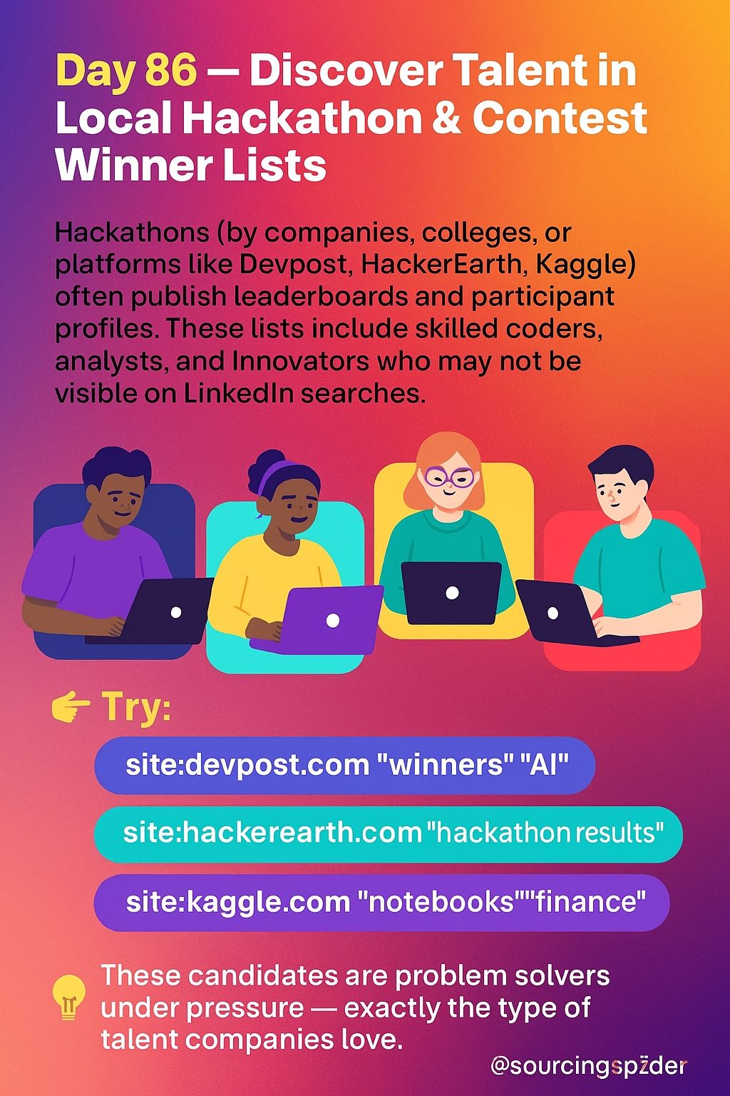 #SourcingTip- Day 86- Discover Talent in Local Hackathons & Contest ...