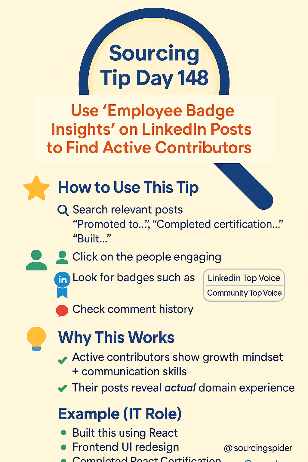 Sourcing Tip Day 148: Use “Employee Badge Insights” On LinkedIn Posts to Find Active ...
